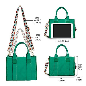 Canvas Tote Bag for Women Top Handle Handbag Crossbody Tote Bag for Women Canvas Tote Bag with Zipper Trendy Shoulder Bag Everything Tote Bag with Adjustable Strap