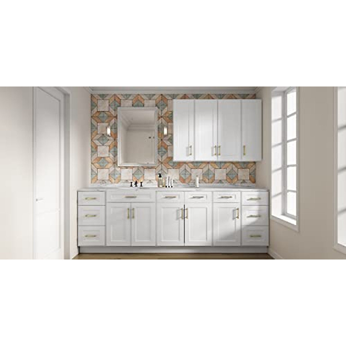 LOVMOR Wall Mounted Cabinet, Medicine Cabinet, Over-The-Toilet Storage with Soft Close Door & Adjustable Shelf for Bathrooms, Kitchens(Glass Not Included).