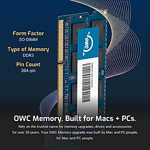OWC 8 GB (2 X 4GB) ram PC8500 DDR3 1066MHz sodimm 204-pin Memory RAM Upgrade Kit, (OWC8566DDR3S8GP), Compatible with MacBook Pro, MacBook, Mac Mini and iMac (OWC8566DDR3S8GP)