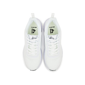 RBX Unisex Adult Athletic Shoe, Lightweight Breathable Knit Mesh Quick Drying Running Shoe, Cushioned Footbed Performance Training Sneaker Unisex Gym Shoe for Men, Women Cool White W6.5 / M5