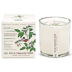 KOBO Wild Tomato Vine Candle with Plantable Box (9 oz) | Plant The Box Collection, 100% Pure Soy Wax Candles | Hand-Poured in USA | Long Lasting 60 Hour Burning Candles | Scented Candles for Home