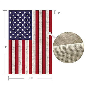 American Garden Flag USA Independent Day 4th of July Celebrate Burlap Double Sided Outdoor Yard Decorations 12.5 x 18 Inch