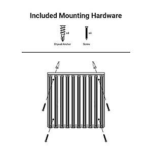Koss Record Wall Rack, Vinyl Holder for Storage and Display, Expandable and Configurable to Fit Your Space, Black