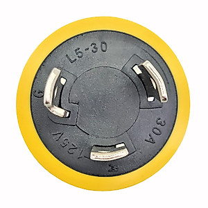 Parkworld 884906 Generator Power Adapter 3-Prong 30 AMP Locking L5-30P Male to 3-Prong 20 AMP Locking L5-20R Female