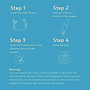 TUR Party Supplies Gender Reveal Roulette Game Kit (Blue, Pink & White) Fool Proof Confetti & Powder Cannons | 100% Biodegradable | 12 inch | Party Poppers for Boy or Girl Baby Shower Decorations