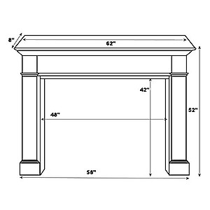 Pearl Mantels 520-48 Berkley Paint Grade Fireplace Mantel, 48-Inch, White, 48 Inch