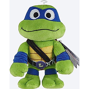 Mattel Teenage Mutant Ninja Turtles: Mutant Mayhem Leonardo Plush Toy, 8 Inch Blue Masked Soft Doll of TMNT Movie Character Leader Leo