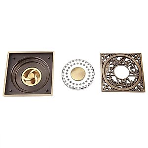 Haofy Shower Drain Hair Catcher, Shower Drain Hair Catcher, Brass Shower Floor Waste Drain Strainer Cover for Bathroom Bathtub and Kitchen Drain Cover(C)