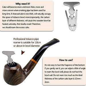 Joyoldelf Smoking Pipe, Luxury Tobacco Pipe with Leather Tobacco Pipe Pouch, Deepened & Windproof Tobacco Pipes for Smoking with 9mm Pipe Filter, Tobacco Pipe Stand and Smoking Accessories