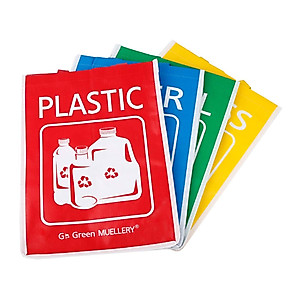 GARASANI 4 Pack Waterproof Separate Recycle Bag Waste Baskets (D Type)