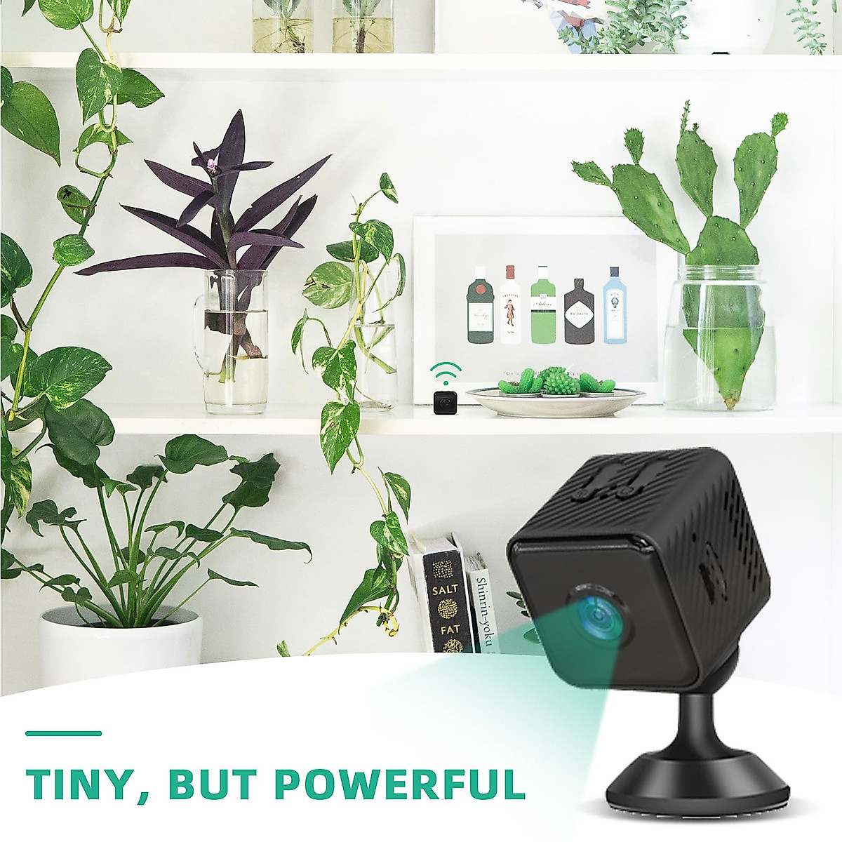 OLYAXEN Mini Spy Camera WiFi Hidden Camera Night Vision 4K HD Spy Cam for Home Security Easy to Set Wireless Indoor Smallest Camera with Motion Detection IP Camera Remote Viewing