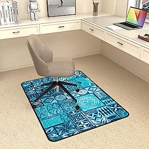 Mapuon Heavy Duty Desk Chair Mat for Carpet & Hardwood Floors, 48" x 36" Exquisite Jacquard Floor Mat Office Chair Mat for Carpeted Floors and Hardwood Floor for Home Office