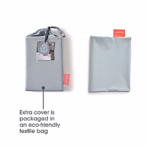 bbhugme Pregnancy Pillow Cover - Cotton Jersey Fabric - Fits Pregnancy Pillow for Side Sleeping - Cover Only, Pregnancy Pillow Sold Separately, Eucalyptus