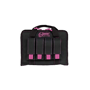 Pistol Case with Mag Pouches - Lady Voodoo Custom Series, Black/Purple