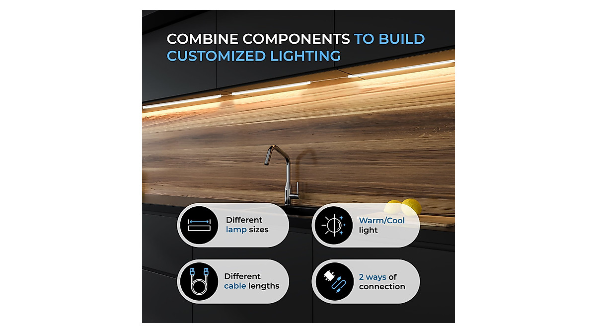 EShine Hand Wave LED Lighting Kit - Dimmable & Easy Install