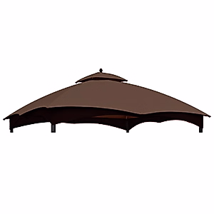 10×12 Replacement Canopy Top for The Lowe's Gazebo Model GF-12S004B-1 / GF-12S004BTO(Brown)
