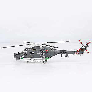 RoofWorld 1/72 Scale Military Fighter Helicopter，German Navy Lynx MK88 Lynx Helicopter Aircraft Model Toy for Collection Gift