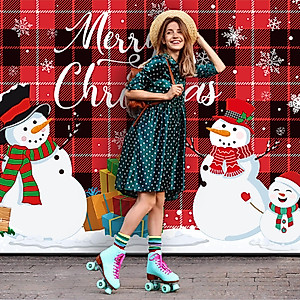 Buryeah 6 x 13 ft Christmas Banner Garage Door Decorations Large Garage Door Cover Christmas Photo Backdrop for Indoor Outdoor Home Holiday Party(Snowman Style)