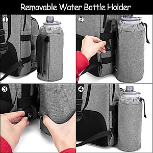 CURMIO Portable Oxygen Concentrator Backpack, POC Carrying Bag Compatible with Inogen, OxyGo and Caire Units, Bag Only, Gray (Patented Design)