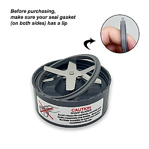 Blender Gasket Replacement Parts, Rubber Ring Seal Rings Blender Accessories for Nutribullet Blender 900W & 600W Series (4 Pieces)