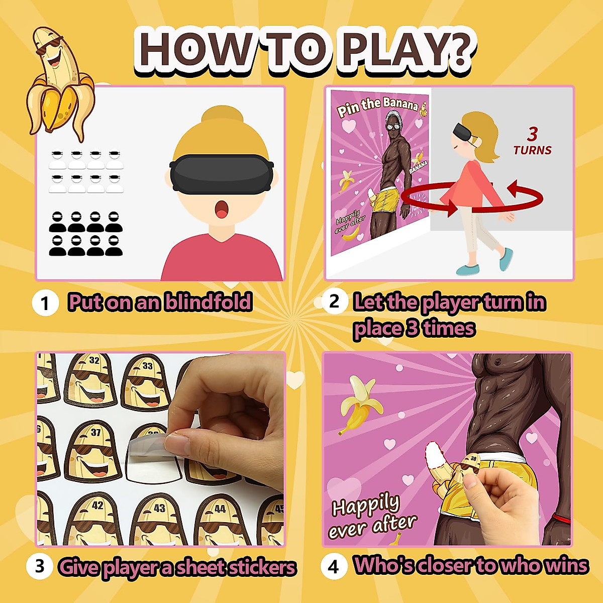 Bridal Shower Games, Bachelorette Party Games for Naughty Funny Bridal Shower Engagement Decorations Pin Games for Bridal Shower Party Favors