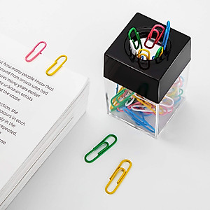 4 Pieces Magnetic Paper Clip Dispenser Holder Paperclip Dispenser for Desk, School, Office