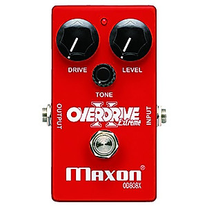 Maxon Compact Series OD808X Overdrive Extreme Bass Distortion Effects Pedal