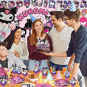 Lingtoolator irthday Party Supplies, 167 Pcs Party Decorations Includes Backdrop, Cake Topper, Invitation Cards, Happy Birthday Banner, Tableware, Stickers