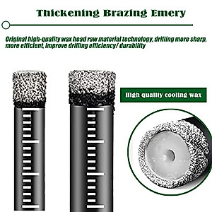 JOERIC 8 PCS Black Dry Diamond Drill Bits Set, Hex Shank Diamond Hole Saw Kit with Storage Bottle, for Granite Marble Tile Ceramic Stone Glass Hard Materials (Not for Wood) with Size 3/16'' to 9/16''