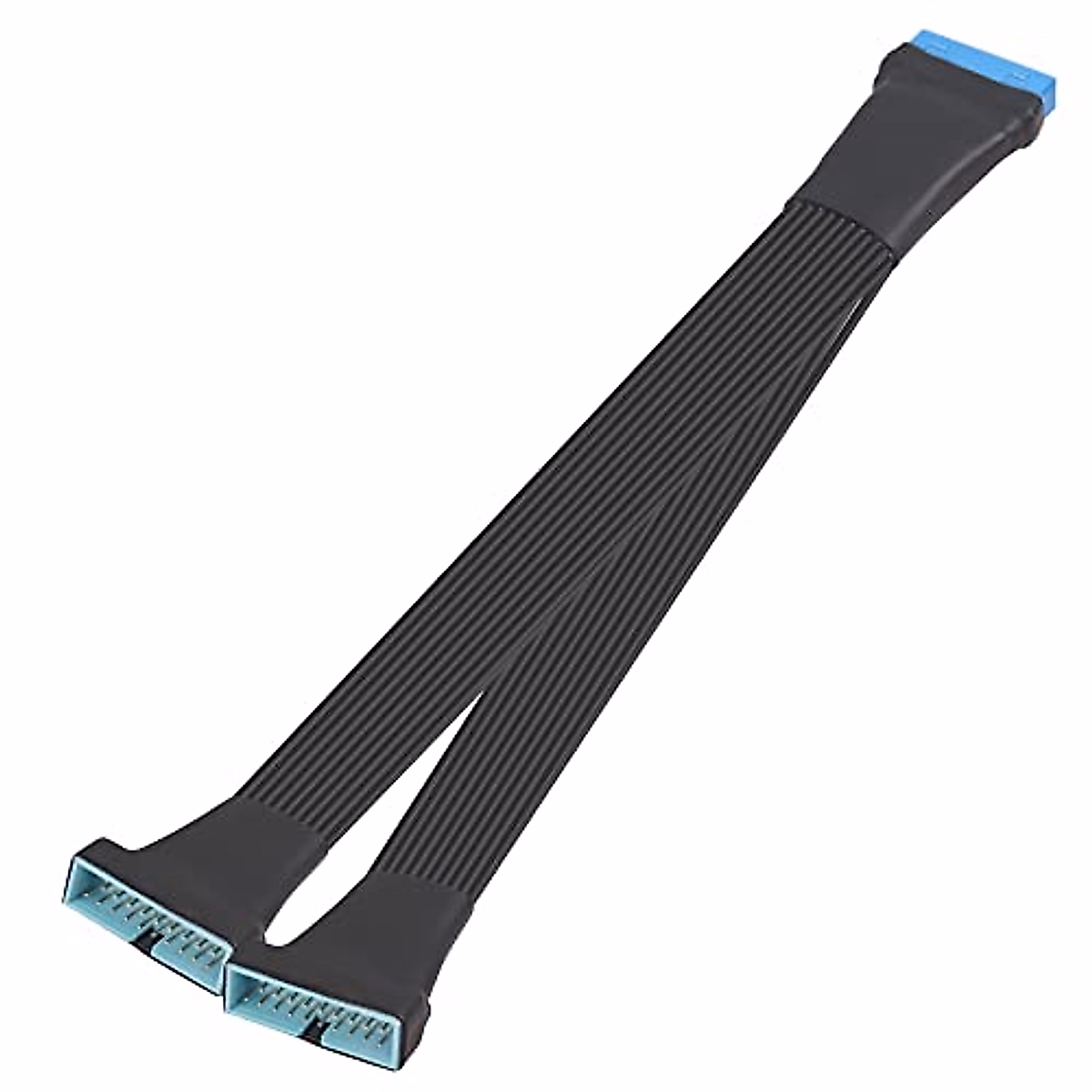 GINTOOYUN USB 3.0 Header Extension Cable 1Ft 19/20 Pin 1 to 2 Y Splitter Internal Extension Adapter DIY(30cm 11.8 inch)