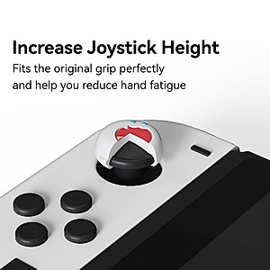 GeekShare Cute Silicone Joycon Thumb Grip Caps, Joystick Cover Compatible with Nintendo Switch/OLED/Switch Lite,4PCS - BOBO Cat