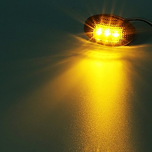 Partsam Replacement For Ford F350 F450 F550 1999-2010 LED Side Fender Marker Light Smoked Full Kit Dually Bed Fender Side Mount Light Clearance Compatible with Ford Super Duty Aftermarket Front Rear