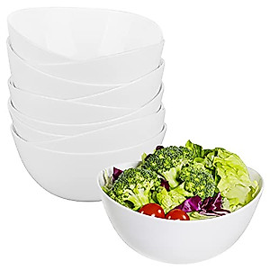 Tiawudi 10 Pack Large Salad Bowls, 48oz Plastic Serving Bowls for Salad, Ramen, Noodles, Soup, Oatmeal, Cereal, Snack, Popcorn, Kitchen Bowls, Microwave Safe