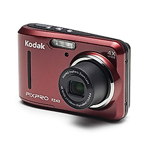 Kodak PIXPRO Friendly Zoom FZ43-RD 16MP Digital Camera with 4X Optical Zoom and 2.7" LCD Screen (Red)