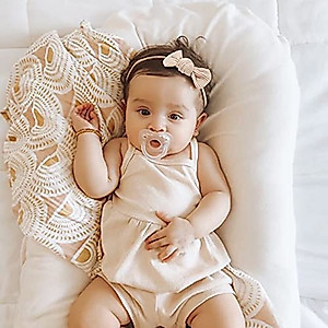 Niceye Pack of 12, Baby Girls Headbands Hair Bows Stretchy Nylon Hairbands for Newborn Infant Toddler Hair Accessories