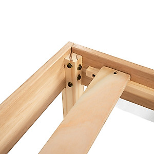 Linda 14 Inch King Solid Wood Platform Bed Frame, No Squeak Bed Frame with Wooden Slats, No Box Spring Needed, 9.2” Under Bed Storage – Natural