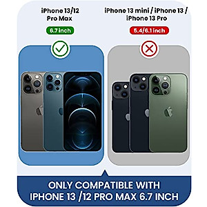 Caka for iPhone 13 Pro Max Case, iPhone 12 Pro Max Phone Case with Screen Protector & Slide Camera Cover Heavy Duty Protection Shockproof Phone Case Cover for iPhone 13 Pro Max 12 Pro Max, Blue