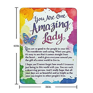 Blue Mountain Arts Miniature Easel Print with Magnet "You Are One Amazing Lady" 4.9 x 3.6 in., Sentimental Mother's Day, Birthday, Anniversary, or Valentine's Day Gift Perfect for Her