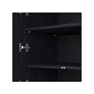 Bush Fairview 41.69-Inch H Storage Cabinet with 3 Shelves, Antique Black/Hansen Cherry (WC53980-03)