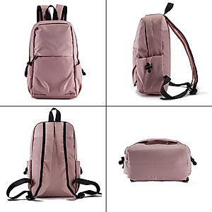 Seoky Rop Mini Backpack Purse for Women Nylon Lightweight Small Casual Backpack for Travel Hiking Cycling Pink