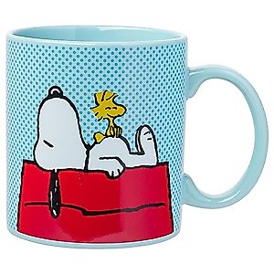 Silver Buffalo Peanuts Snoopy and Woodstock House Jumbo Ceramic Coffee Mug, 20 Ounce