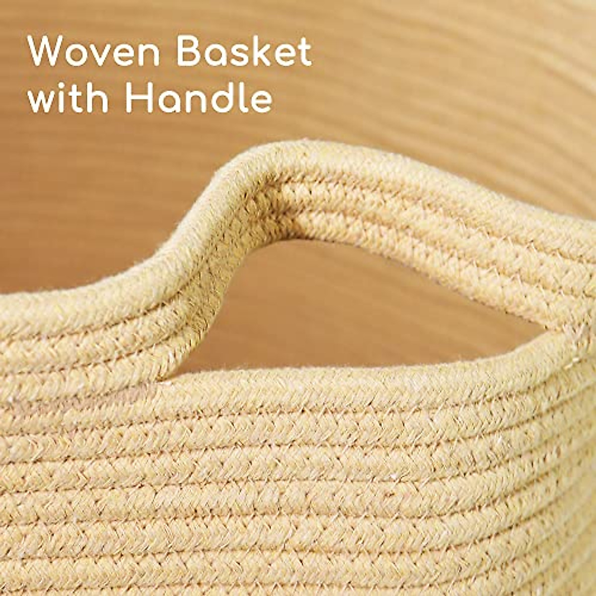 MXMHOME XXXL Large Blanket Basket Jumbo Woven Baskets for Storage Cotton Rope Baskets Jute Throw Blanket Storage Baskets for Pillows Toy Storage Basket Orgniazer Bins (23.6”x 23.6”x 14.1”)