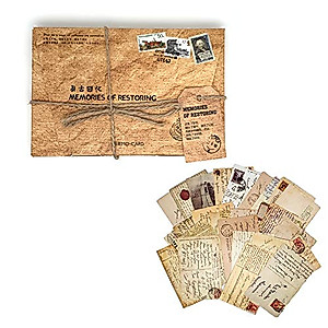 Koolemon Vintage Theme Postcard Set 30 Cards DIY Postcards Gift Message Card Paper Bookmark for Worth Collecting,Retro
