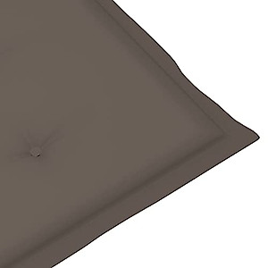 vidaXL Vintage Rocking Chair with Weather-Resistant Cushions - Solid Acacia Wood, High Backrest, Retro Design - Wooden Rocker for Living Room, Patio, Taupe