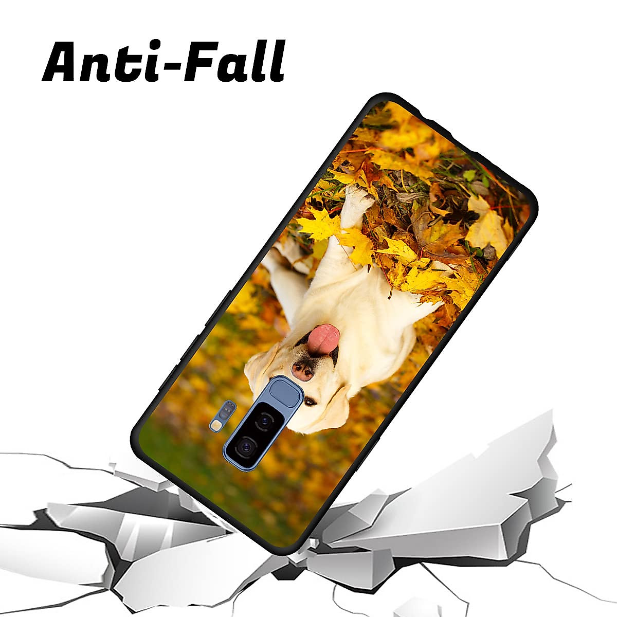 SuSuTiFy Custom Photo Phone Case for Samsung Galaxy S9 Plus Personalized Picture Text Logo Name Slim Soft Black Cover Unique Niche Gift for Couple Family Friends