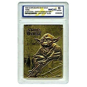 Limited Edition YODA & Darth Vader GEM-MT 10 "23 KT Gold Card! 1/10,000!