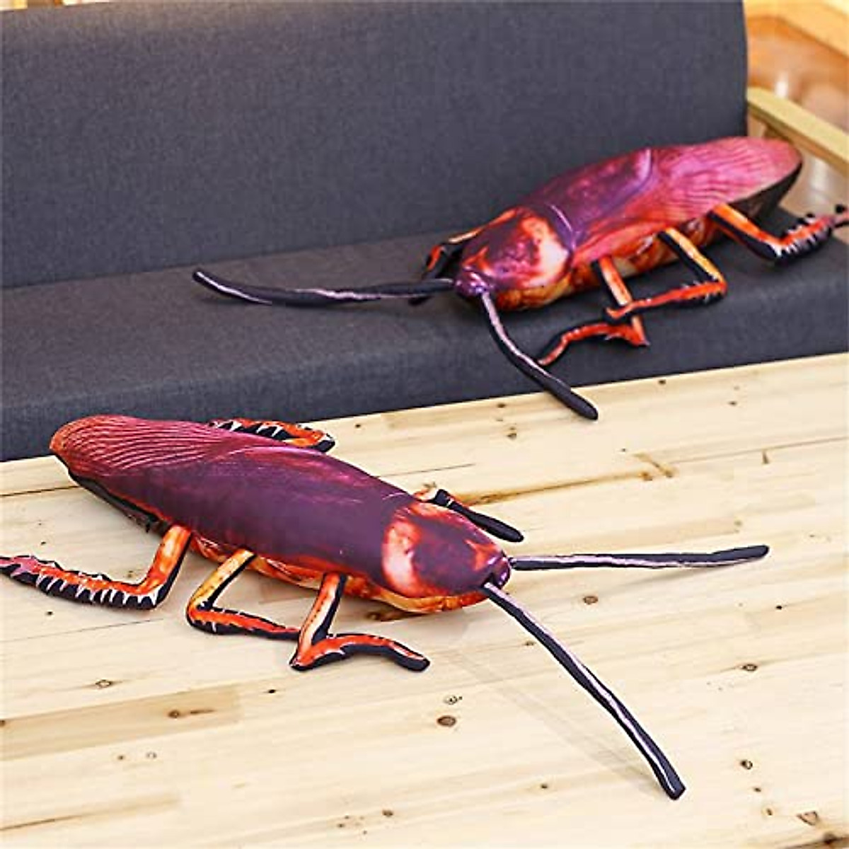 The Flash Store 13.78 in Creative 3D Cockroach Plush Toy Realistic Cockroach Stuffed Animal Toy Funny Home Sofa Car Decoration Party Favors Throw Pillow Birthday Gifts