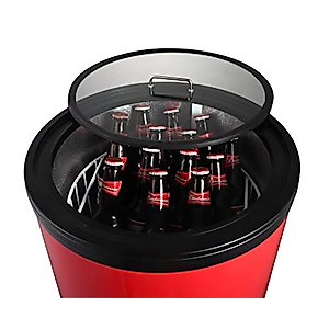 Curtis FRP246 Budweiser Cooler, 67 Can/22 Bottle Capacity, Stainless Steel, Adjustable Temprature, with Wheels, Red