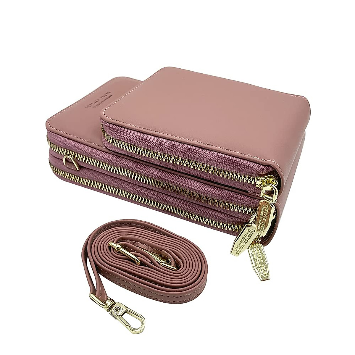 Crossbody Phone Wallet Bag - Cellphone Shoulder Purse, Mini Credit Card Holder for Women Girl Teenager Large Capacity,Pink,H331