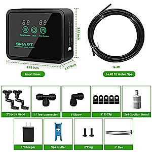 Reptile Humidifier, Smart Sprayer, Automatic Mister for Reptiles, 360°Adjustable Misting Spray System Adjustable Spray Nozzles for Reptiles Chameleons Herbs